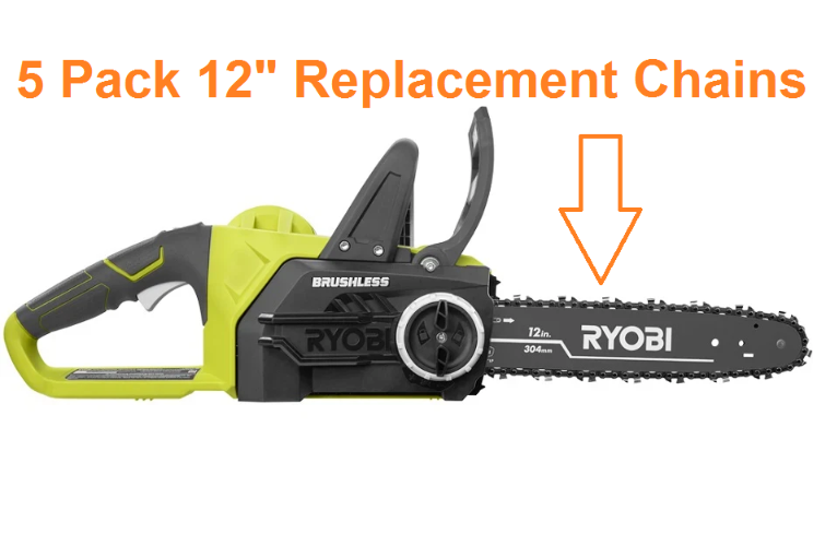 5 Pack 12" Chains Replaces Ryobi Chainsaw 3/8LP .043 45DL RY12C1 ...