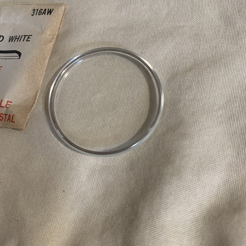 Accutron Bulova Armored White Clear Crystal 33.6mm 316AW Waterproof NOS ...