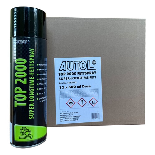 Autol Top 2000 super Longtime Fettspray Sprühfett Universal 12 x 500 ml ...