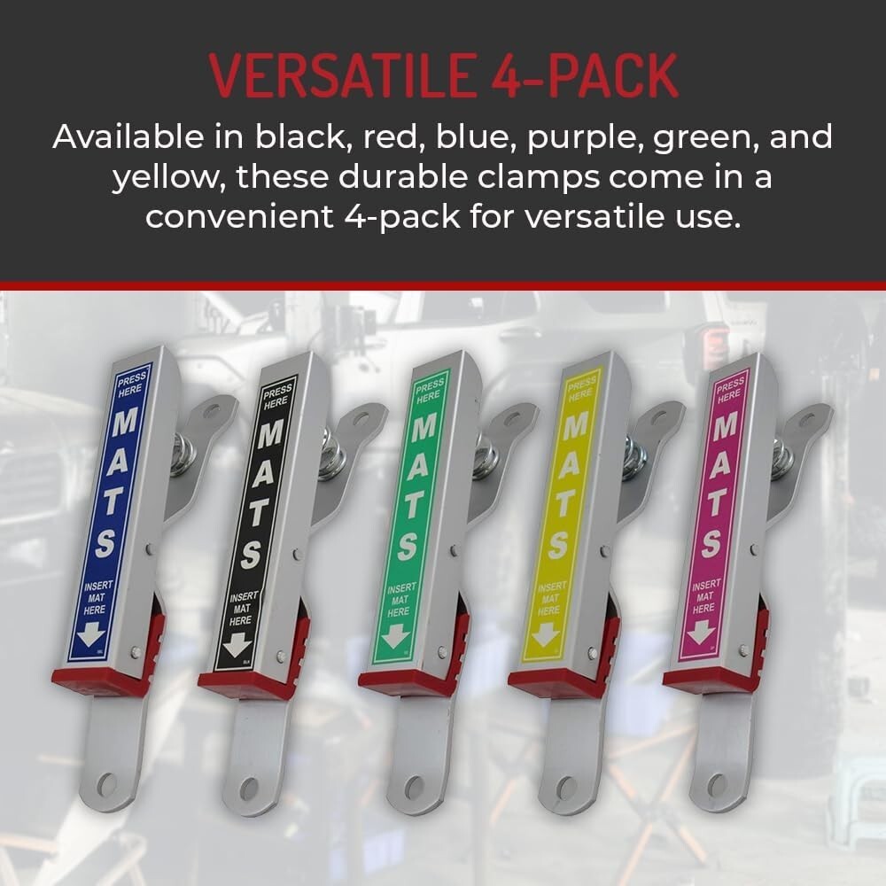 Car Wash Mat Clamps, Floor Mat Holders (4 Pack) (Red) | eBay