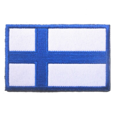 FINLAND FLAG FIN FLAG THE FINNISH COUNTRY FLAG EMBROIDERED HOOK LOOP ...
