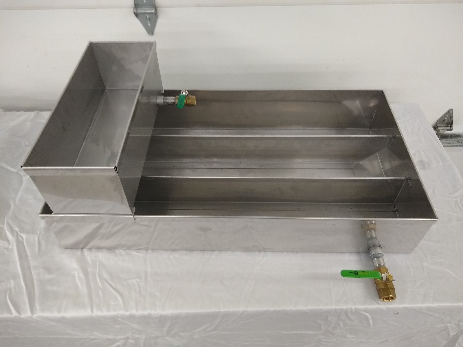 Maple Syrup Pan 18x34x6 w/ dividers, warming pan and valves Stainless ...