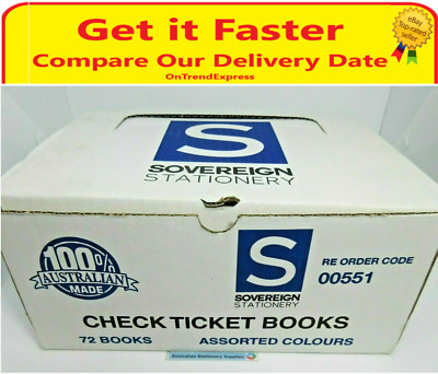 72 x Sovereign Raffle Tickets Check Books Box Door Prize Colours ...