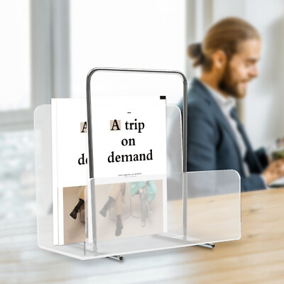 Clear Acrylic Magazine Display Holder Office Desktop Magazine Books ...