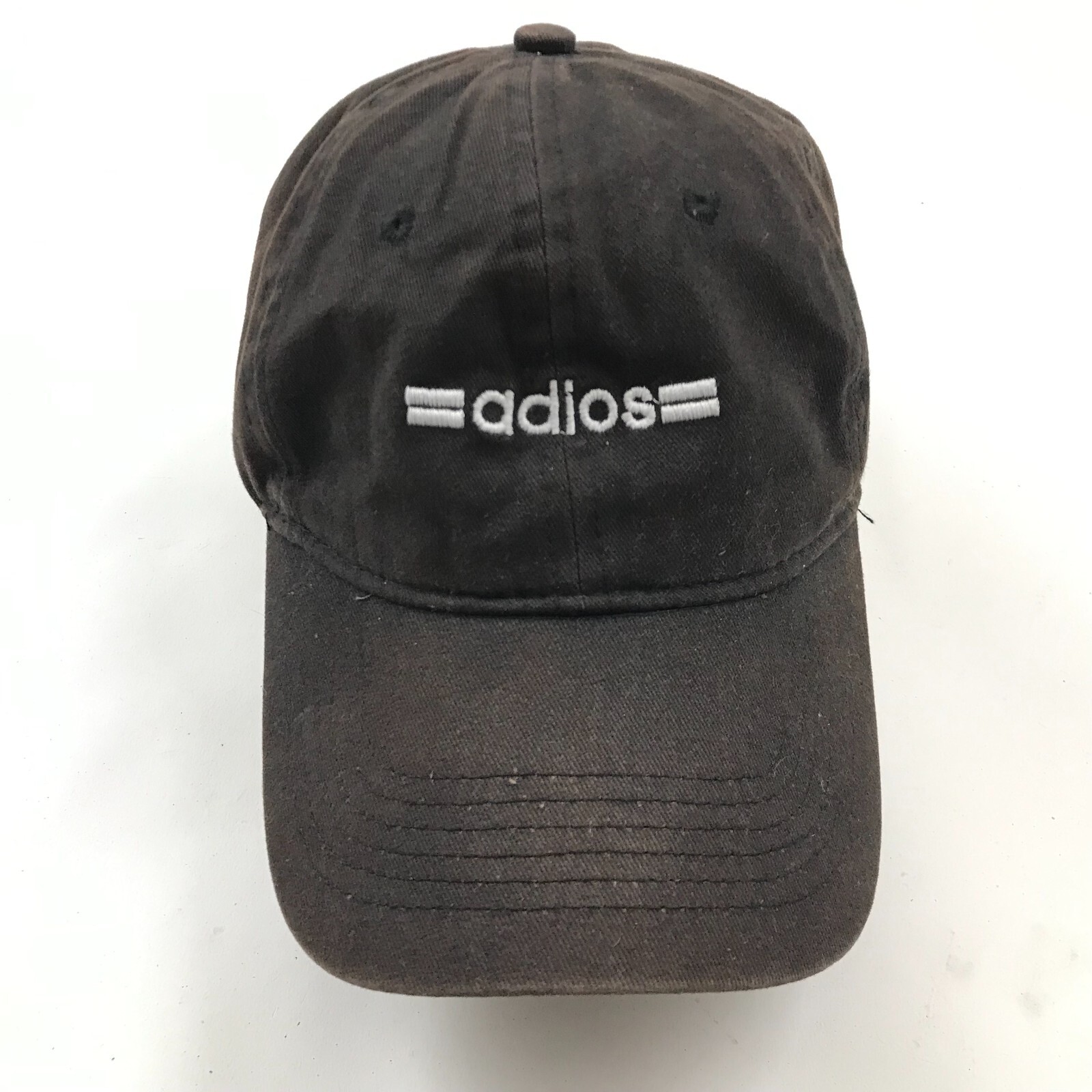 Adios Hat Cap Strapback Black White Adjustable Embroidered Adult Mens ...