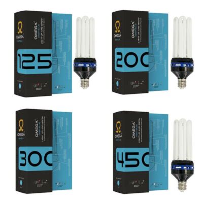 OMEGA 125W 200W 300W 450W CFL Bulbs High Output Hydroponic Growing ...