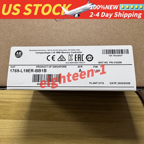 Allen-Bradley 1769-L19ER-BB1B CompactLogix L19 1MB Controller Factory ...