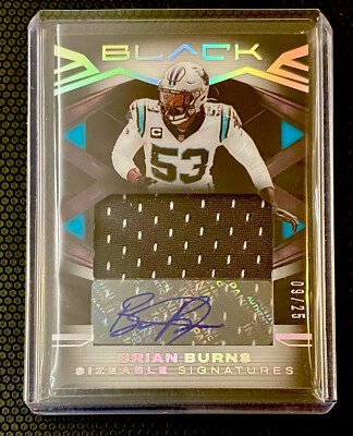 2022 Panini Black ‘Sizable Signatures’ Brian Burns Patch Auto /60 #SSJ ...