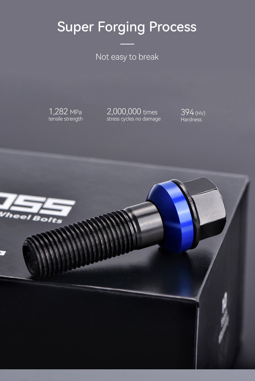 BONOSS 20x Black 14x1.5 Alloy Wheel Lug Bolts 55mm for Mercedes GLC GLE ...