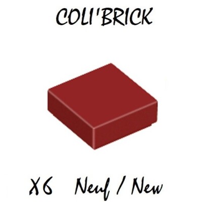 Lego 3070b - 6x Plaque Lisse / Tile 1x1 - Rouge / Dark Red - 30039 ...