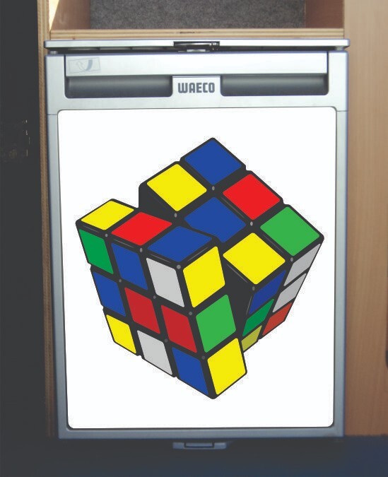 Waeco CRX50 / Dometic Vinyl Fridge Sticker Wrap Print - Retro Cube | eBay