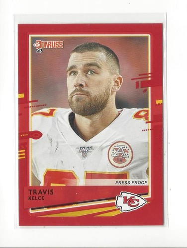 2020 Donruss Press Proof Red #3B Travis Kelce (Red D Logo) Chiefs | eBay