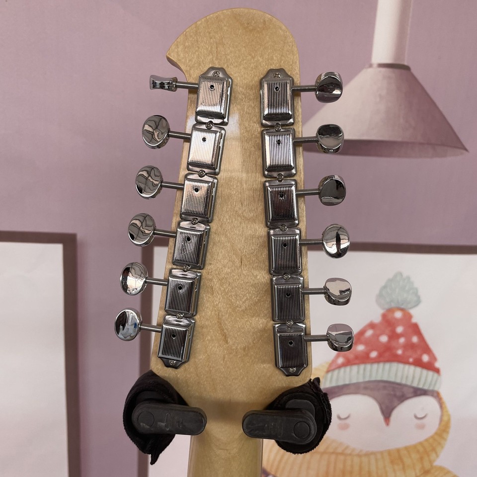 Black 12 Strings Pentagon Electric Guitar SSS Pickups Basswood Body w ...