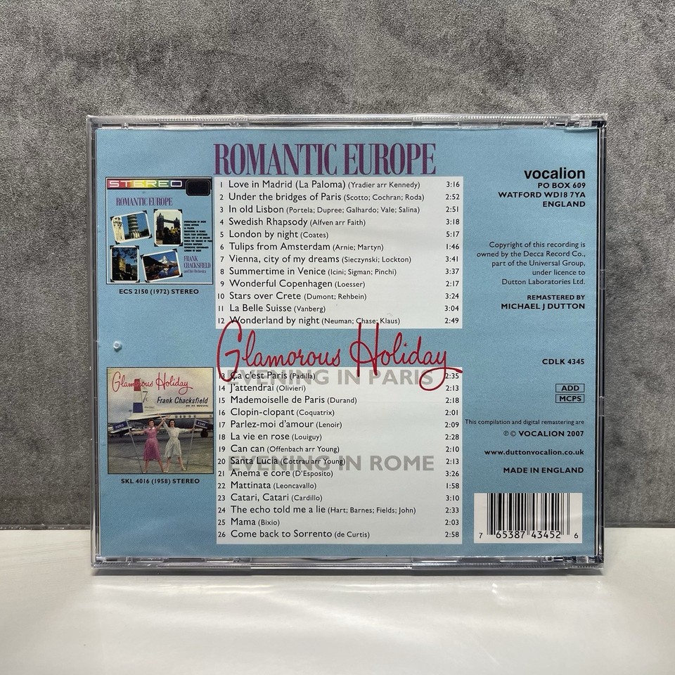 Frank Chackfield - Romantic Europe & Glamorous Holiday (CD, 2007 ...