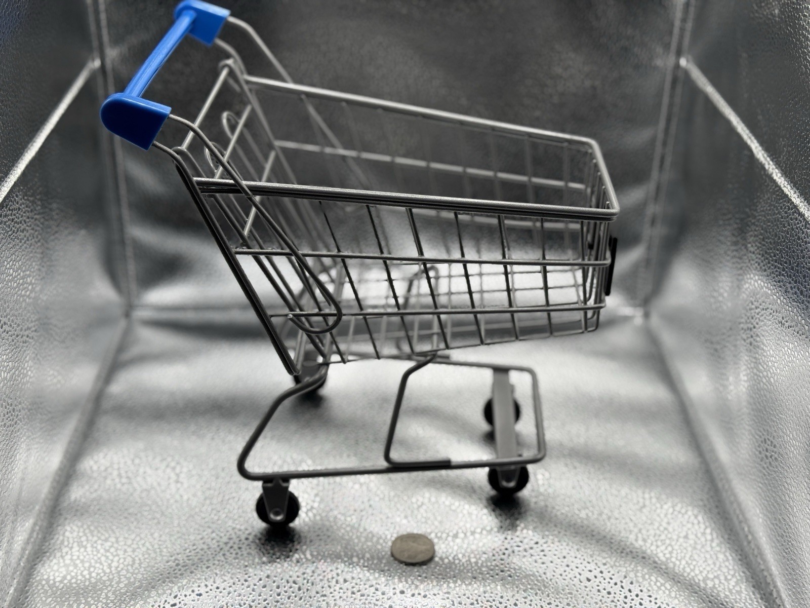 Mini Walmart Grocery Shopping Cart Market Basket Metal Wire Cart | eBay
