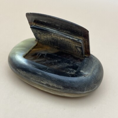 Vintage Handmade Pocket Snuff Box Celluloid Shell Folk Art | eBay