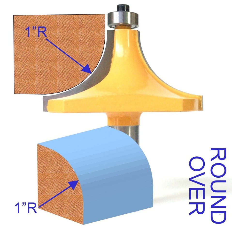 1pc 1/2" SH 1" Radius Round Over Router Bit sct-888 | eBay