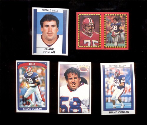 1988-90 SHANE CONLAN Buffalo Bills Sticker Lot Topps Rookie Panini All ...