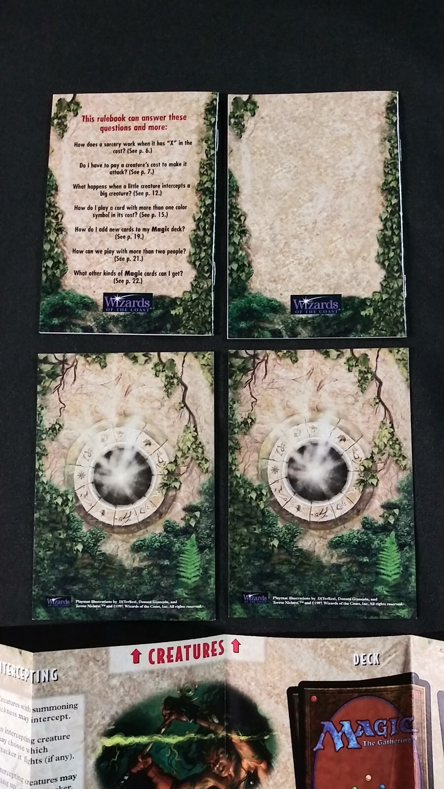 1998 Magic The Gathering Portal - Rulebook - Play Guide - 3 Play Mats! | eBay
