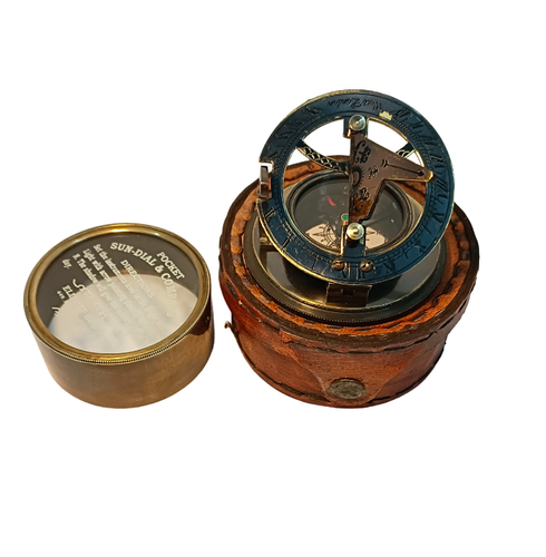 Personalized Engraved Brass Sundial Compass - Custom Handmade Gift with ...