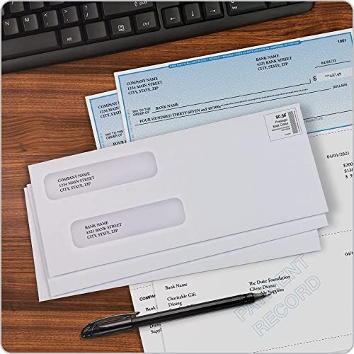 8 Double Window Security Envelopes for QuickBooks Checks, Redi-Strip ...