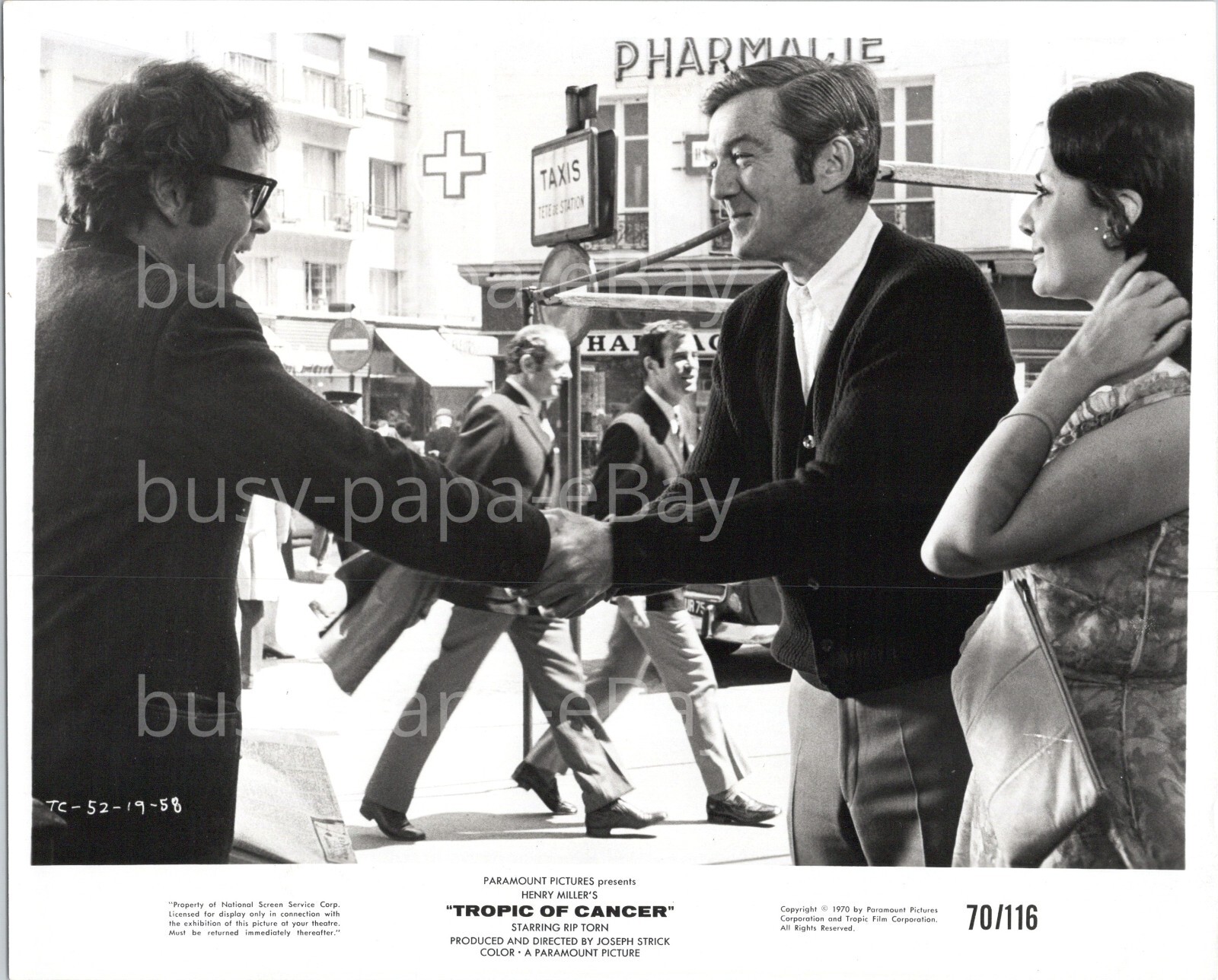 1970 Tropic of Cancer Rip Torn James Callahan Ellen Burstyn Phil Brown ...