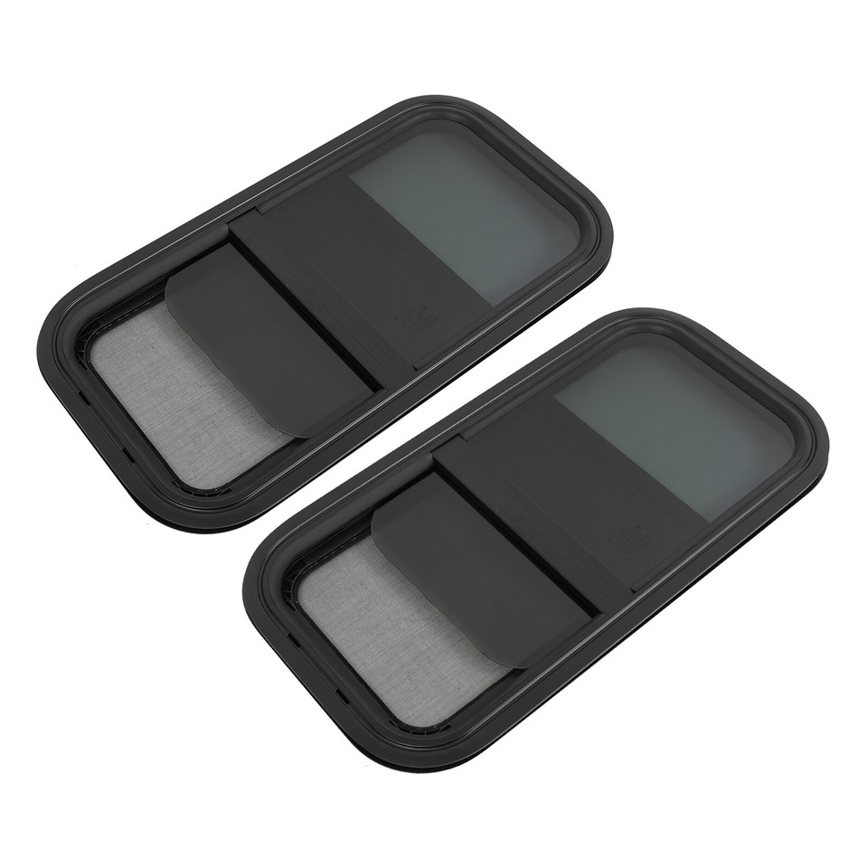 2 PCS RV Window, Vertical Slide Window with Trim Rings for Cargo ...