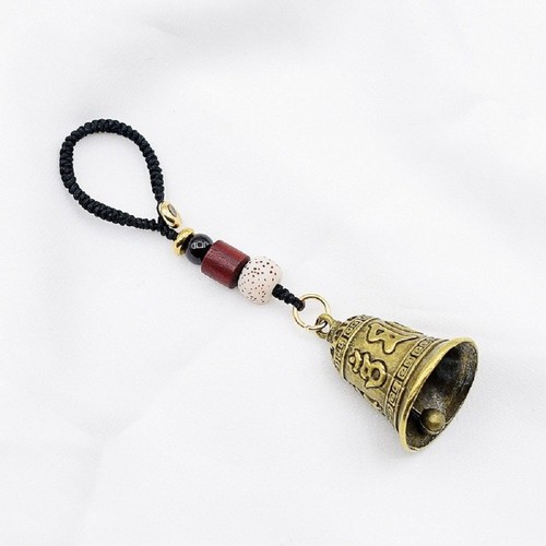Keychain Chinese Style Six-word Mantra Bell Keychains Vintage Tibetan ...