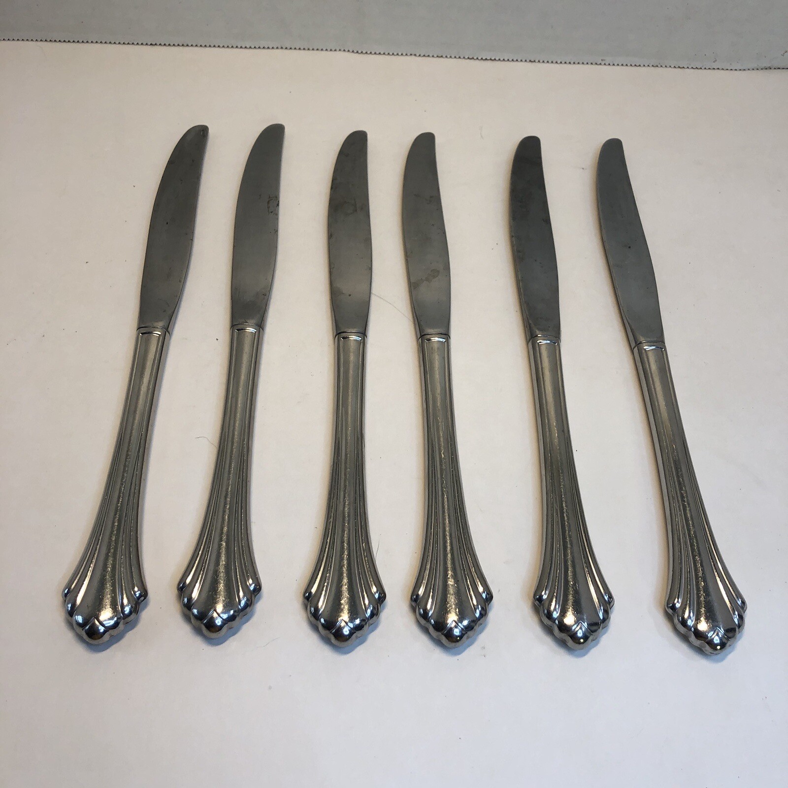 6 Dinner Knives Oneida Bancroft Flatware Glossy 9" | eBay