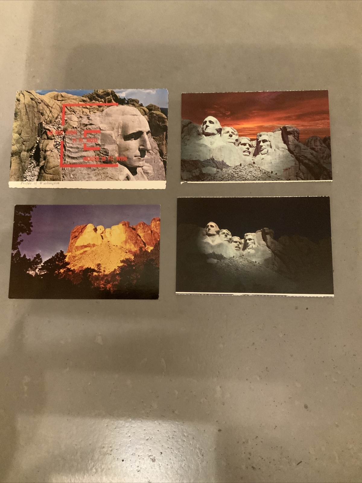 Lot of 4 1970’s Mount Rushmore Postcards Presidents Washington | eBay