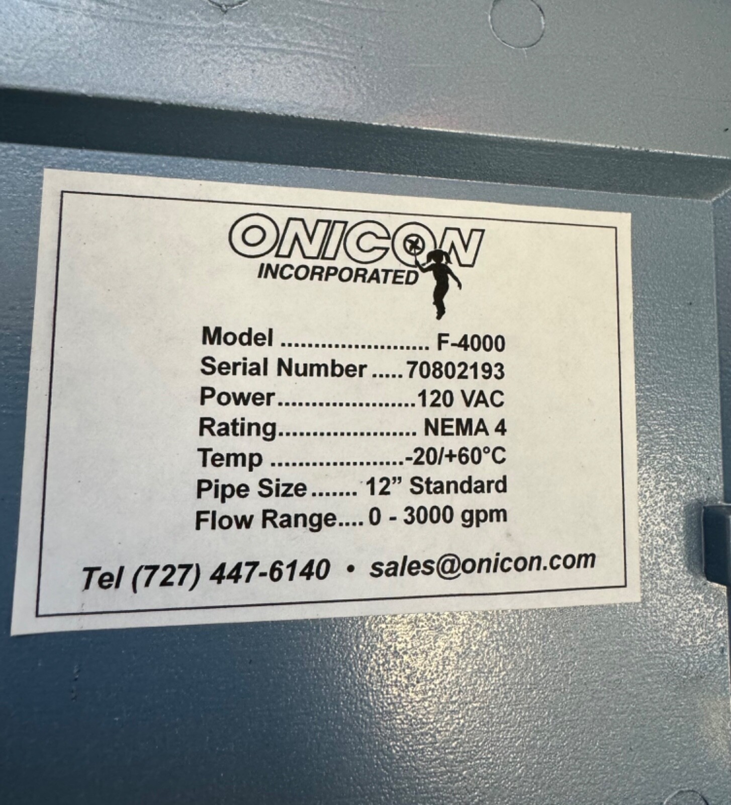 ONICON Ultrasonic Flow Meter model F-4000 | eBay