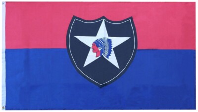 3x5 ARMY 2nd Infantry Division Premium 100D Woven Poly Nylon 3'x5' Flag ...