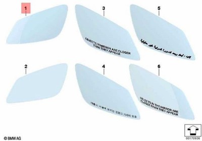 Genuine BMW BMW I Z4 Roadster Mirror Glass Heated Wide-Angle Left ...