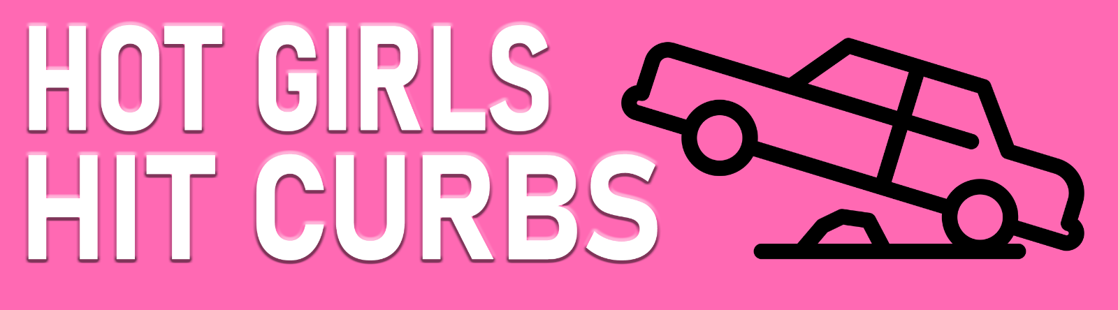 Hot Girls Hit Curbs Bumper Sticker Funny Car Sticker Normalize Hitting ...