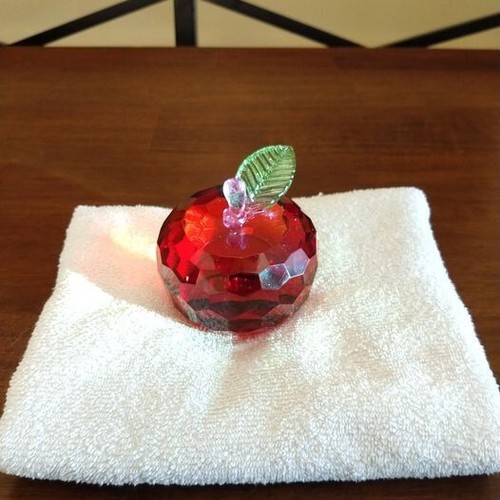 Crystal Apple by Simon Designs (SD Designs), Paperweight | eBay