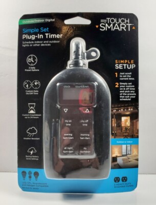 JASCO myTouch Smart Simple Set Outdoor/Indoor Digital Plug-in Timer | eBay