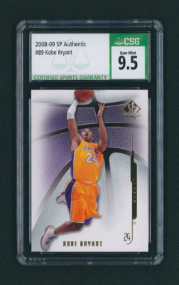 2008 2009 SP Authentic Kobe Bryant #89 CSG 9.5 10 GEM MINT LOS ANGELES ...