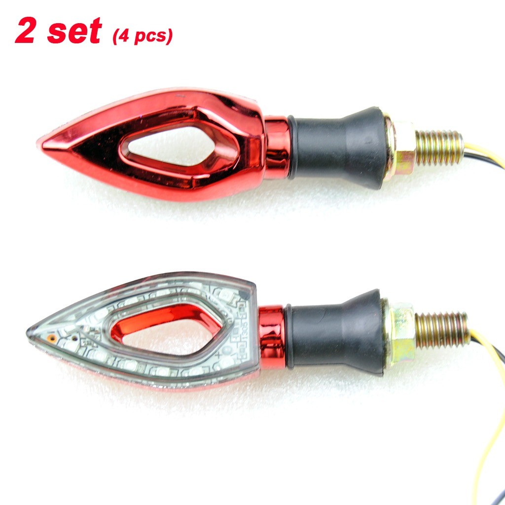 2pairs Motorcycle Turn Signal LED Indicator Light Motorcycle Dirt Bike ...