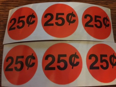 6 Round Vending 25 Cent Gumball Machine Vinyl Decals OEM bulk candy ...