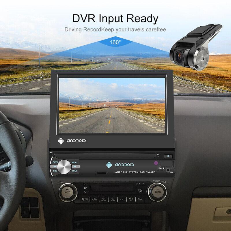 7 inch 1DIN Telescopic Screen Android 10.0 GPS NaviFM AUX Reversing ...