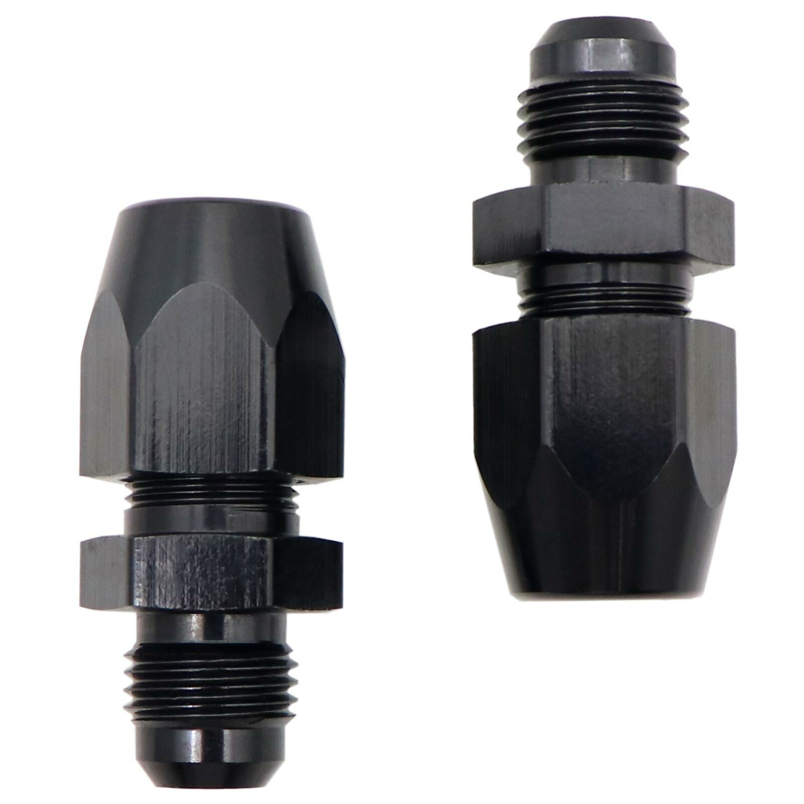 2Pcs 6AN Male To 3/8" Tube Hardline Fuel Line Adapter Fitting Tubing ...