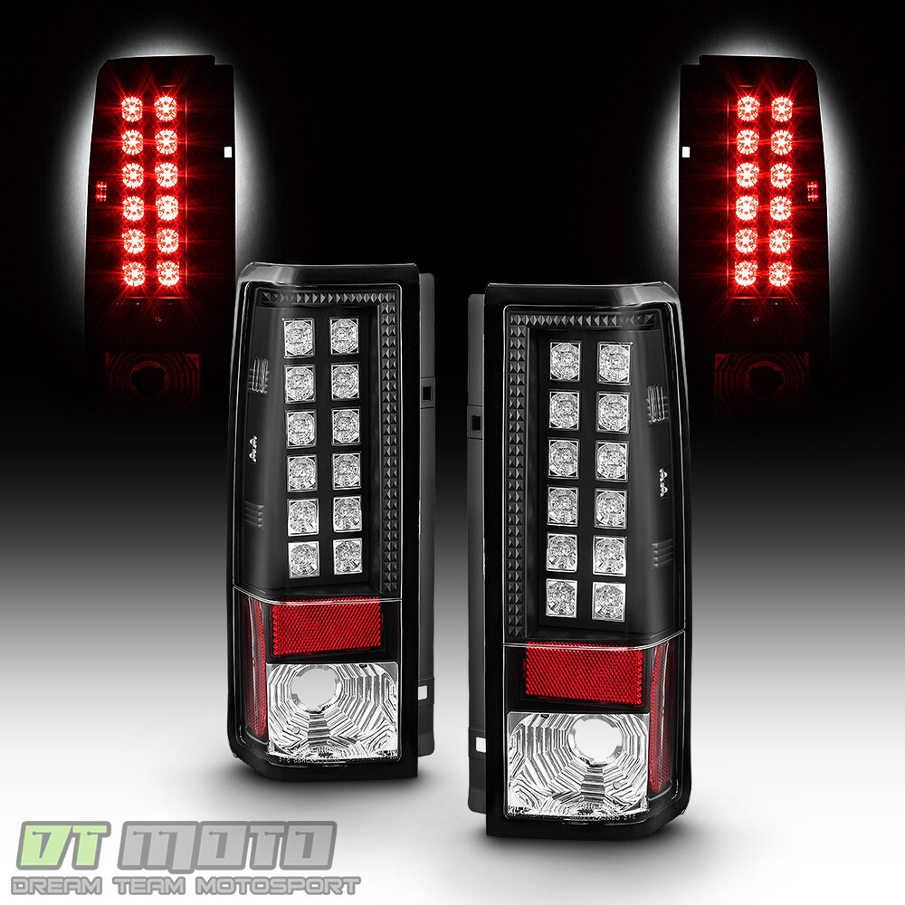 BLK 1985-2005 Chevy Astro GMC Safari Lumileds LED Tail Lights Lamps ...