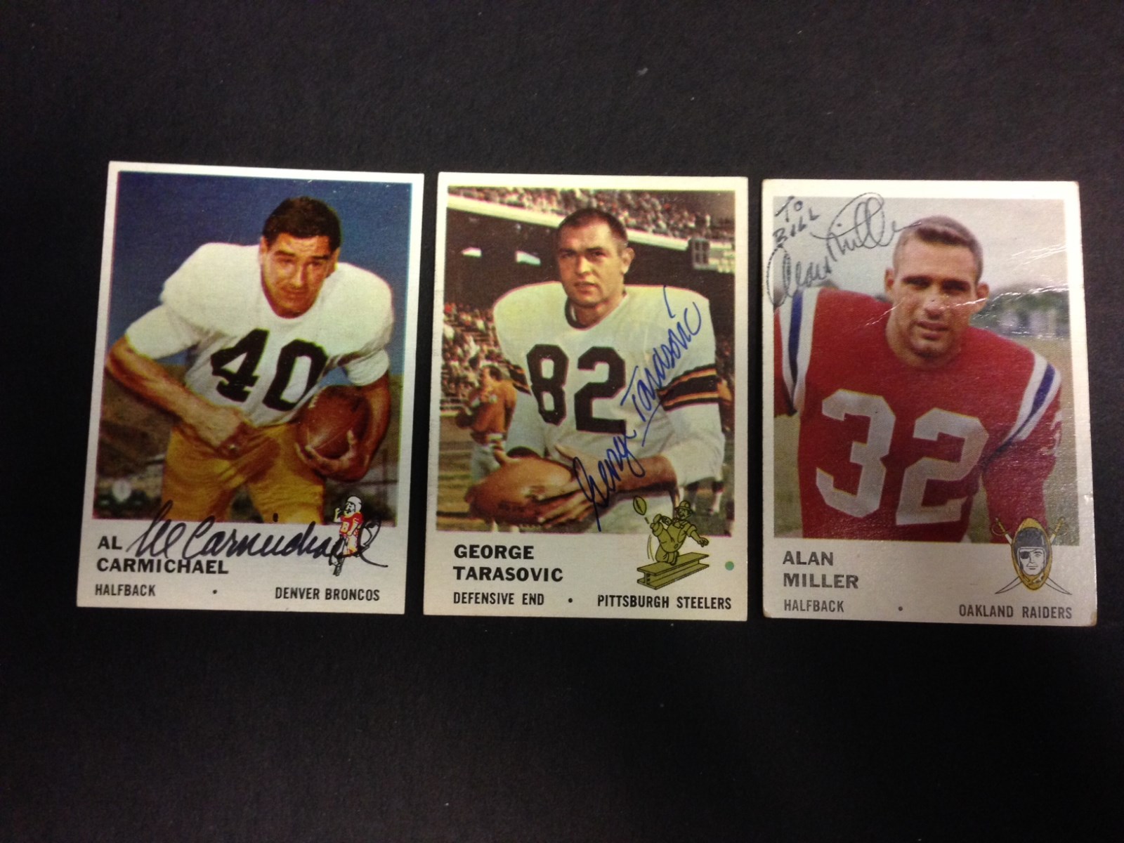 Autographed 1961 Fleer FB Card Alan Miller Oakland Raiders COA included ...