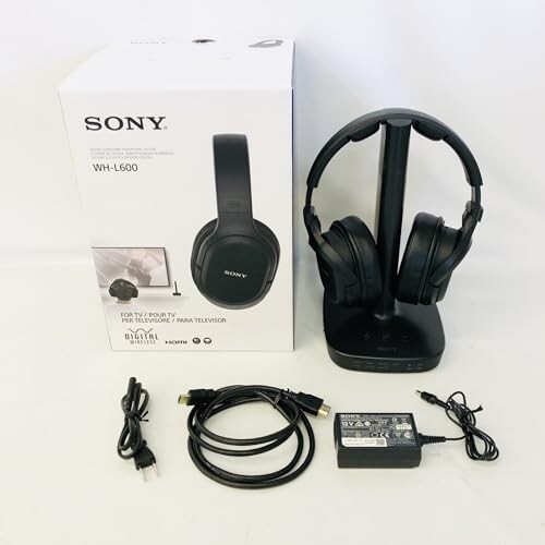 SONY WH-L600 Sealed type Digital Surround Headphone 7.1ch Black 2018 ...