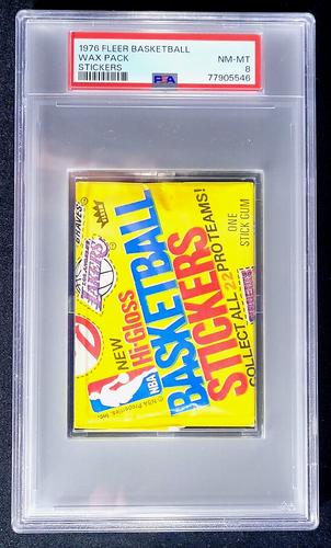 1976 FLEER BASKETBALL HI-GLOSS TEAM STICKERS FACTORY SEALED WAX PACK ...