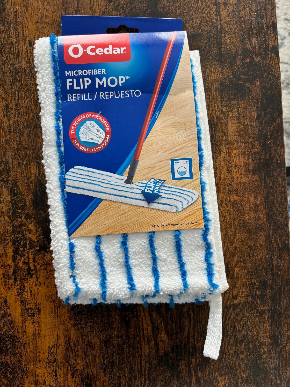 New O-Cedar Microfiber Flip Mop Refill 1 Surface Area Dust Washable Pad ...