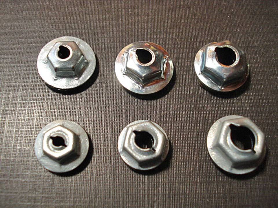 150 pcs thread cutting emblem script & moulding clip sealer nuts ...