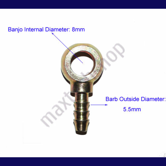 Banjo Fitting M6 M8 M10 M12 M14 M16 M18 Hose Barb 1/8" to 9/16 ...