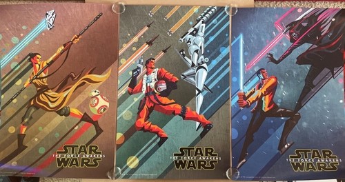 STAR WARS THE FORCE AWAKENS SET of 3 Original Promo Movie Posters 11 ...