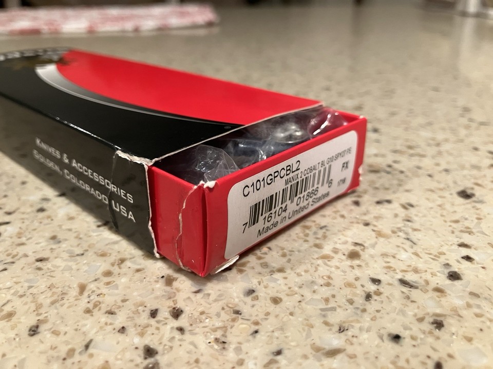 Spyderco Manix 2 Ball Bearing Lock SPY27 Satin Blade Cobalt Blue G10 ...